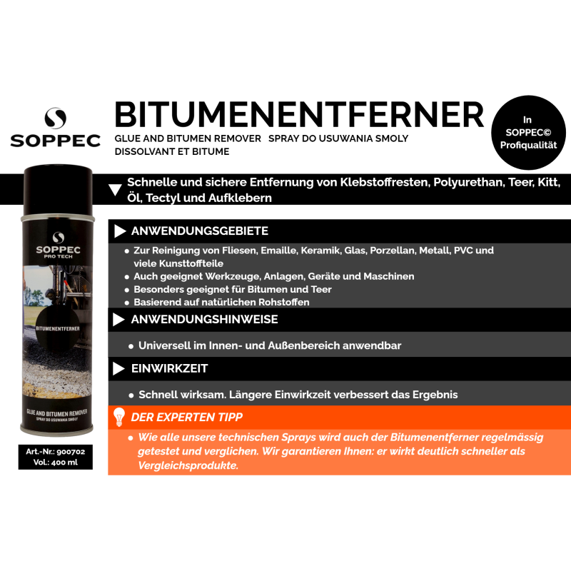 High quality Glue and bitumen remover | SOPPEC - Technima Central