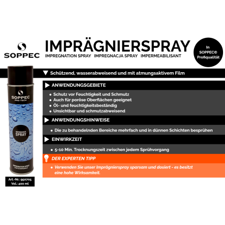 Imprägnier Spray | SOPPEC - Technima Central