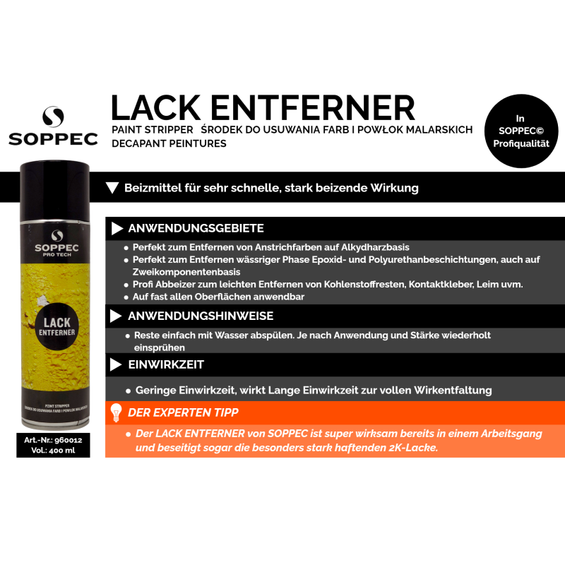 Highly efficient Paint stripper spray, Paint remover | SOPPEC ...