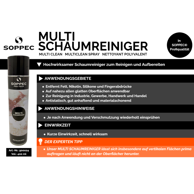 Multi-clean Spray, General purpose cleaner | SOPPEC - Technima Central